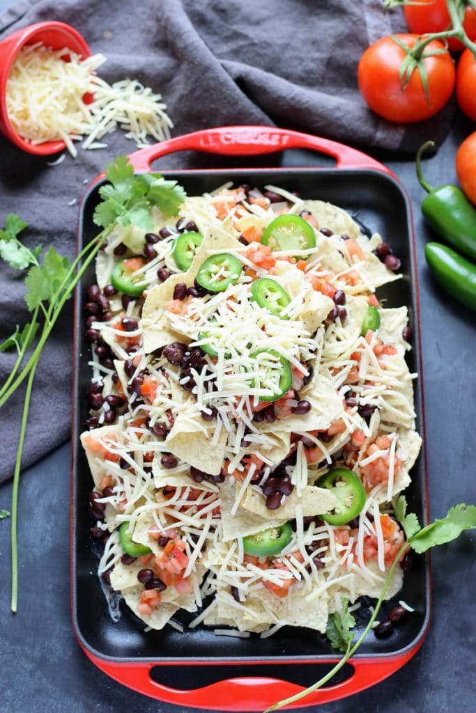 Sheet Pan Spicy Nachos | gardeninthekitchen.com
