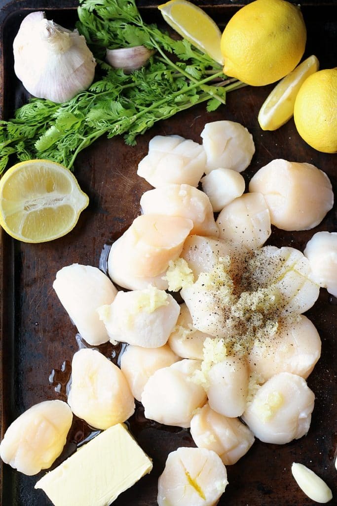 Sheet Pan Garlic Butter Scallops | Garden in the Kitchen