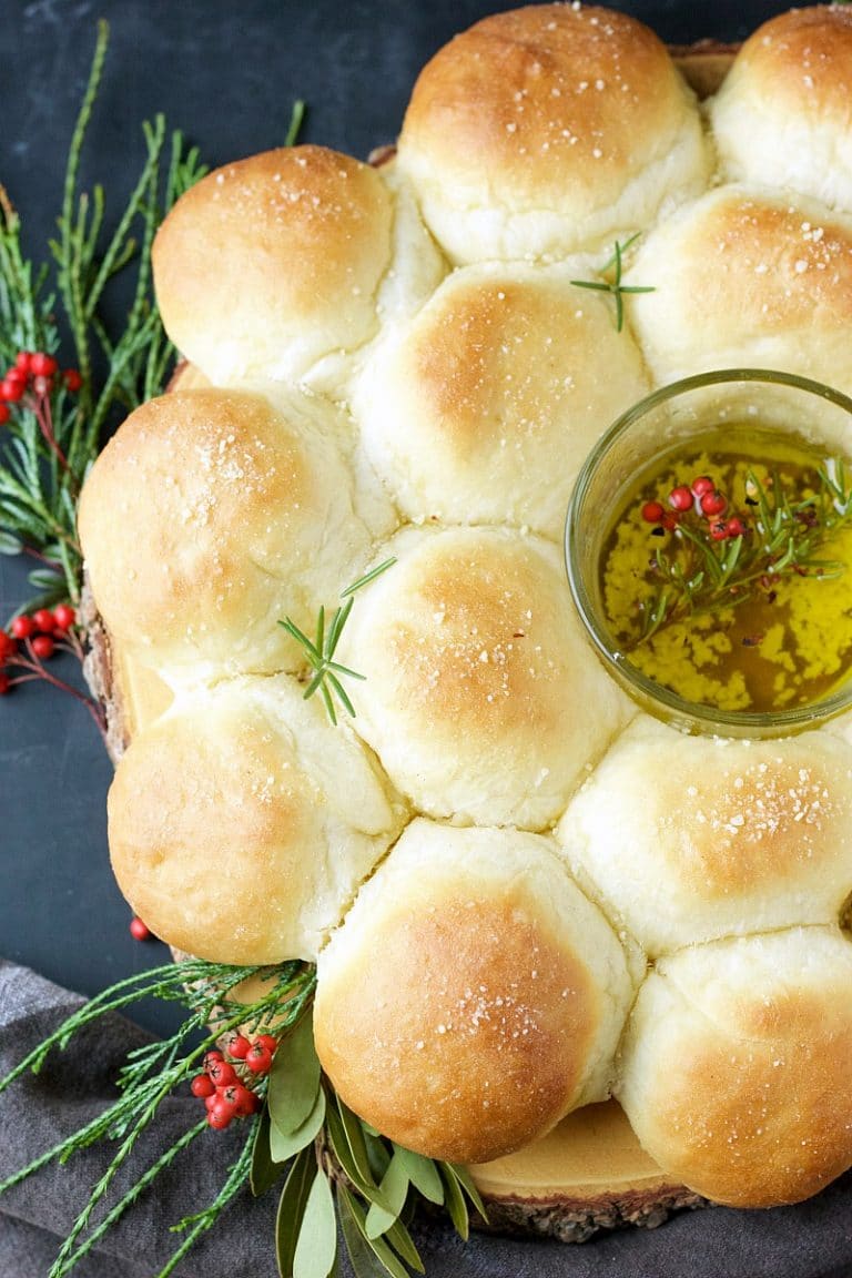 Garlic Parmesan Bread Wreath | Garden in the Kitchen