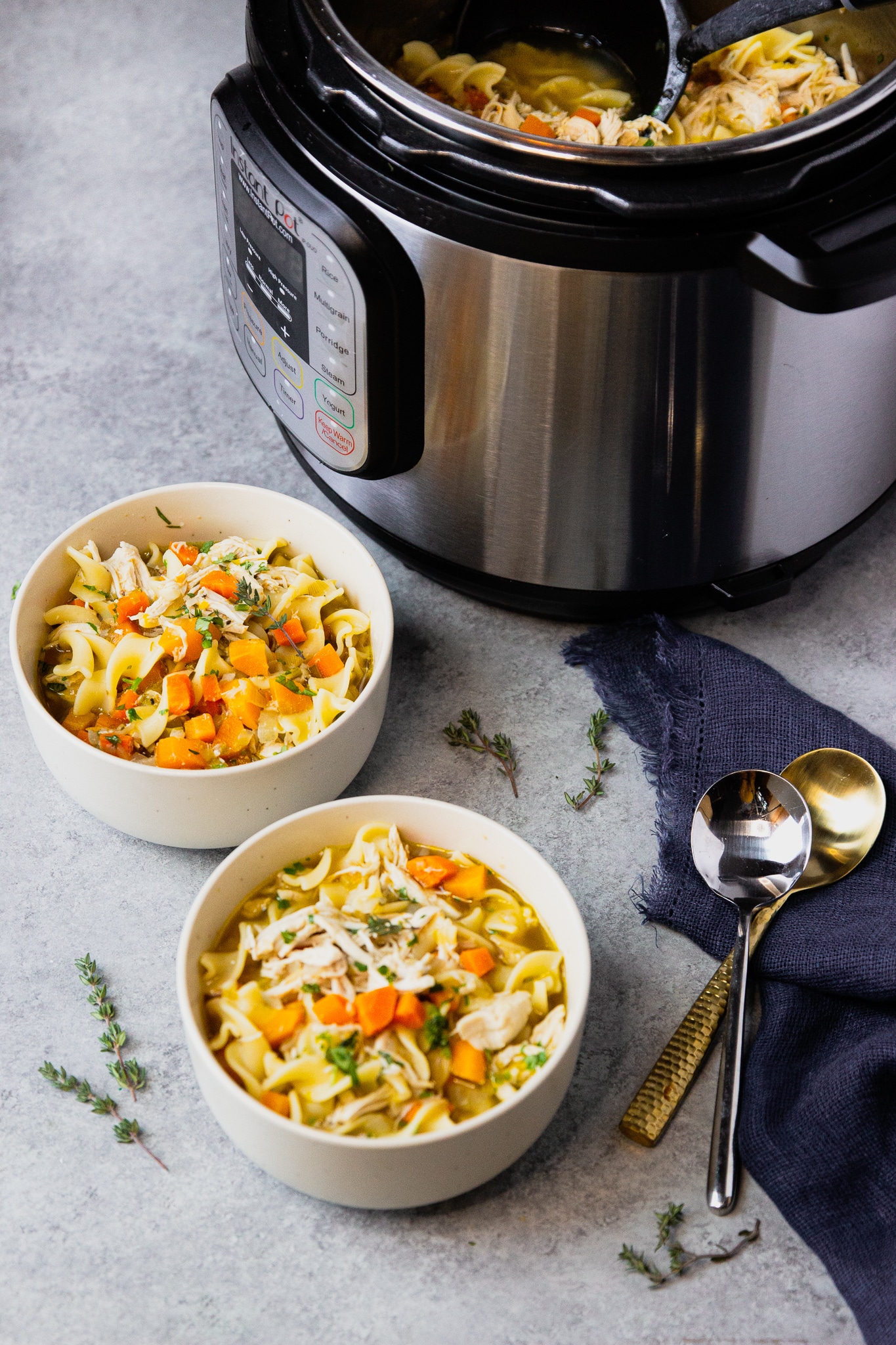 Instant Pot Chicken Noodle Soup | Garden in the Kitchen