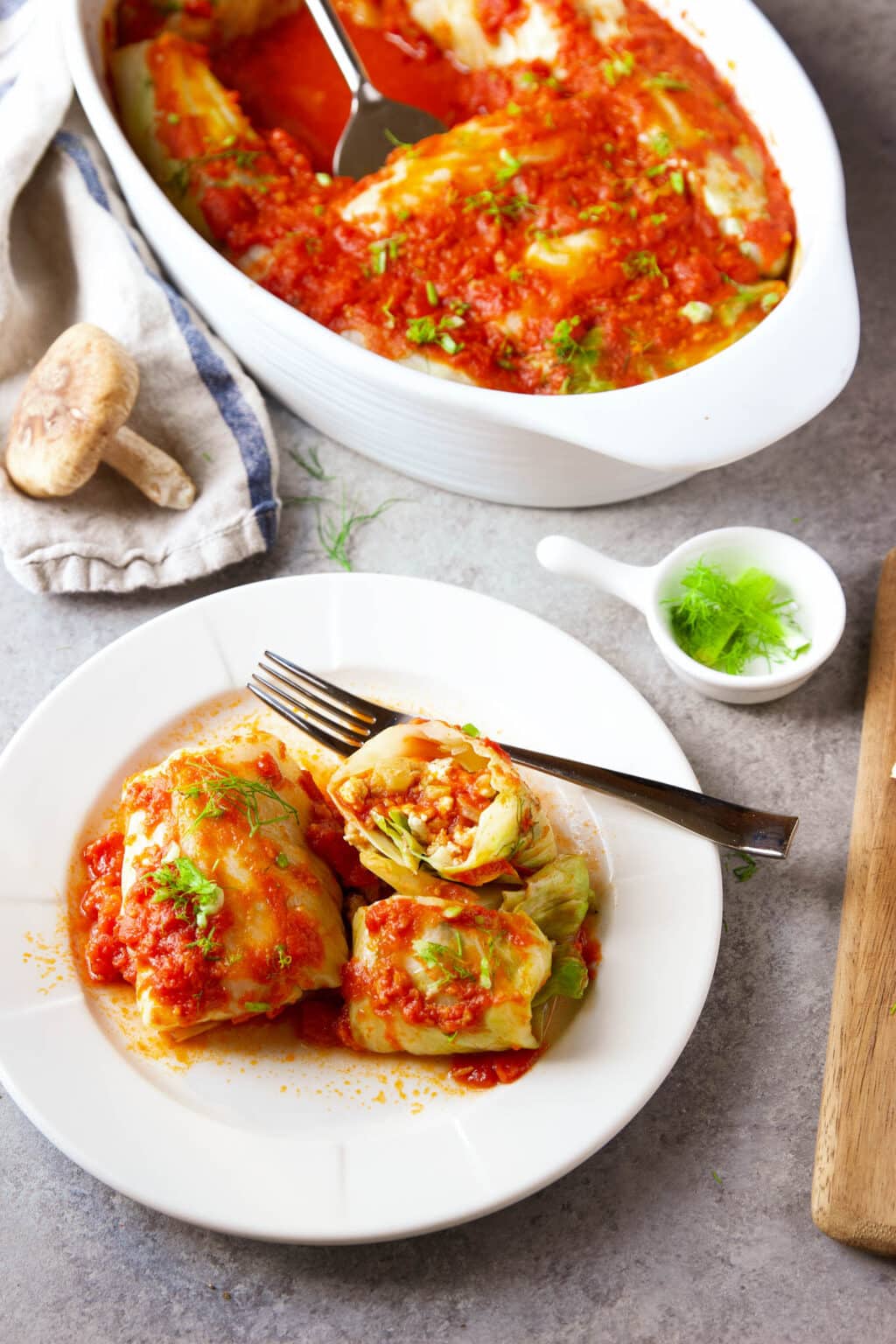 Turkey Fennel Stuffed Cabbage Rolls | Garden in the Kitchen