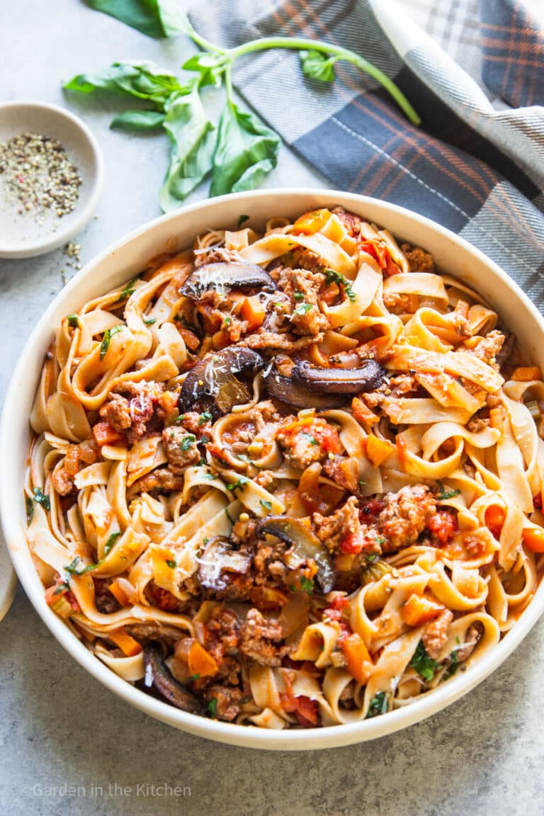 Turkey Ragù Tagliatelle | Garden in the Kitchen