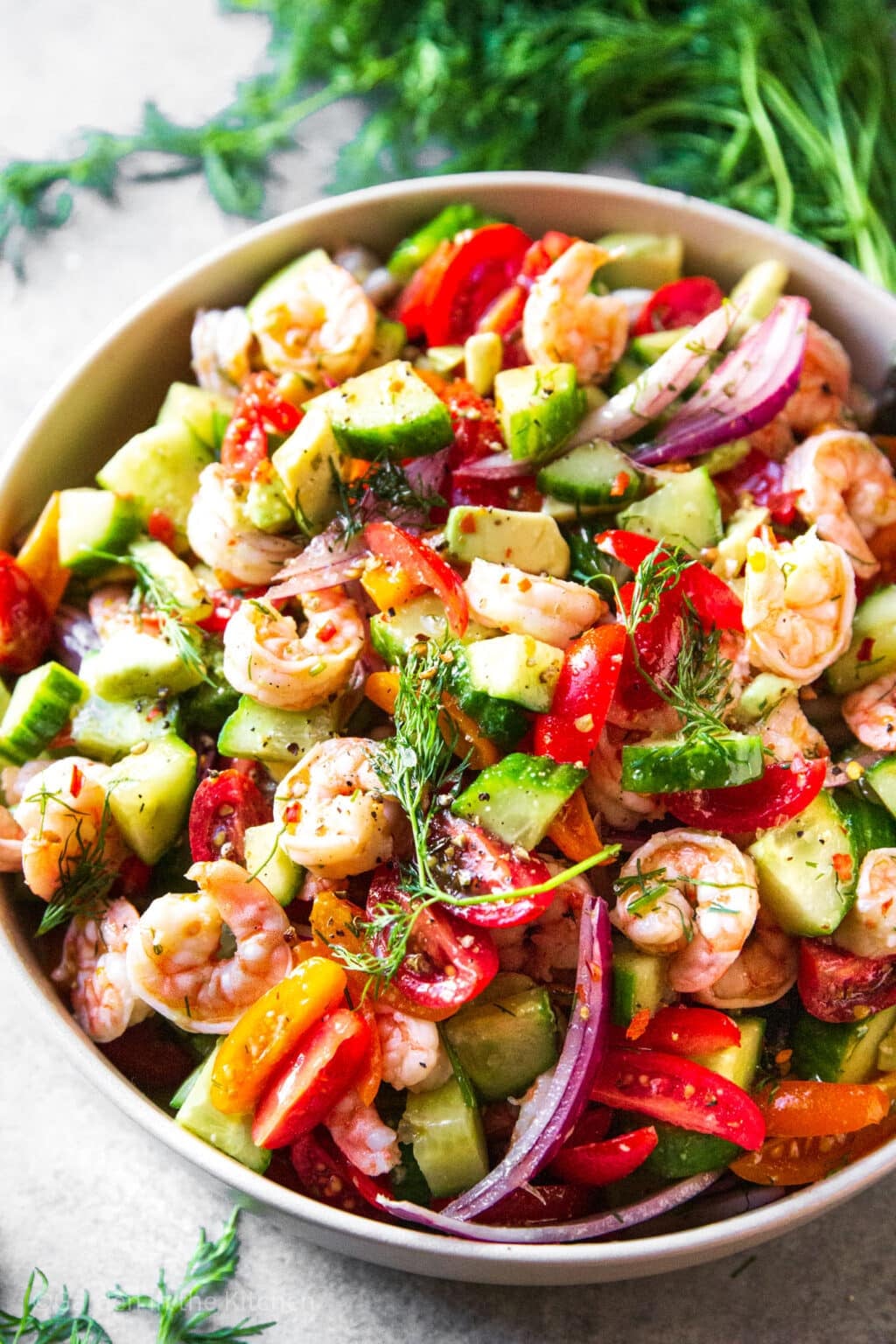 Shrimp Avocado Cucumber Salad | Garden in the Kitchen