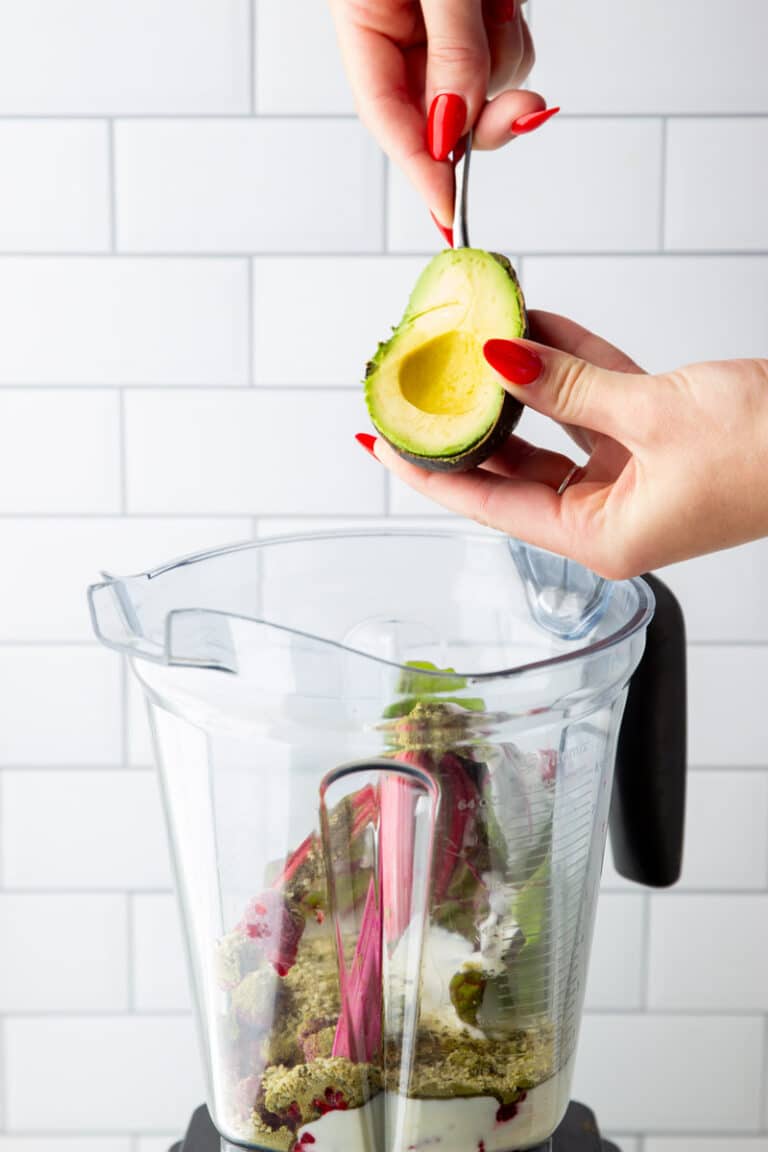 Swiss Chard Raspberry Kefir Protein Smoothie | Garden in the Kitchen