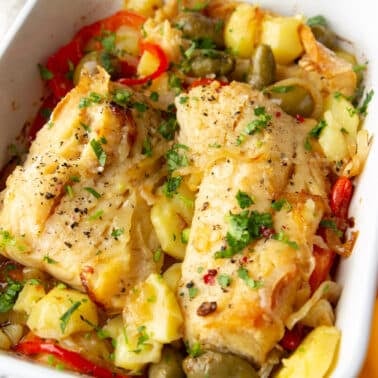 Portuguese Cod (Bacalhau com Batatas) | Garden in the Kitchen
