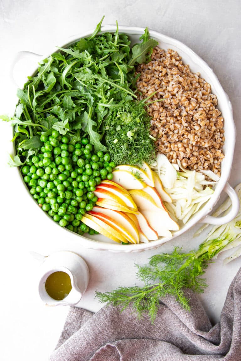 Farro Salad with Arugula Pear and Fennel | Garden in the Kitchen